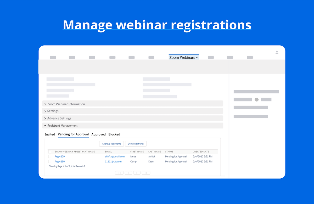 create and manage webinars