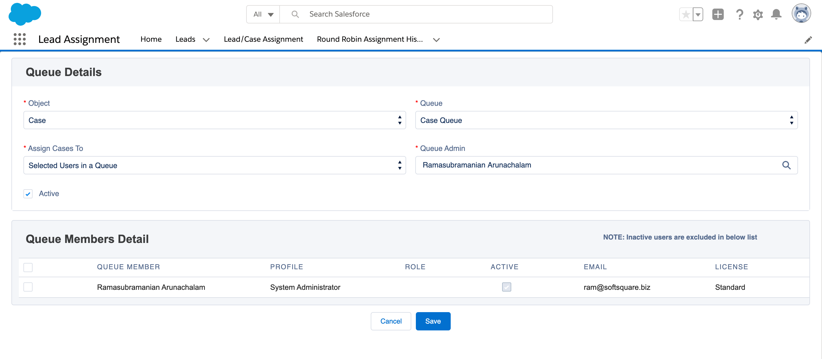 configure queue member