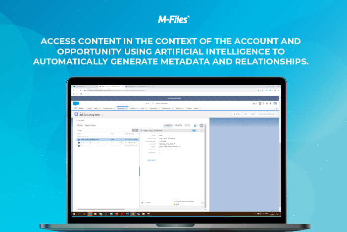 m files is uniquely aligned with salesforce customer 360