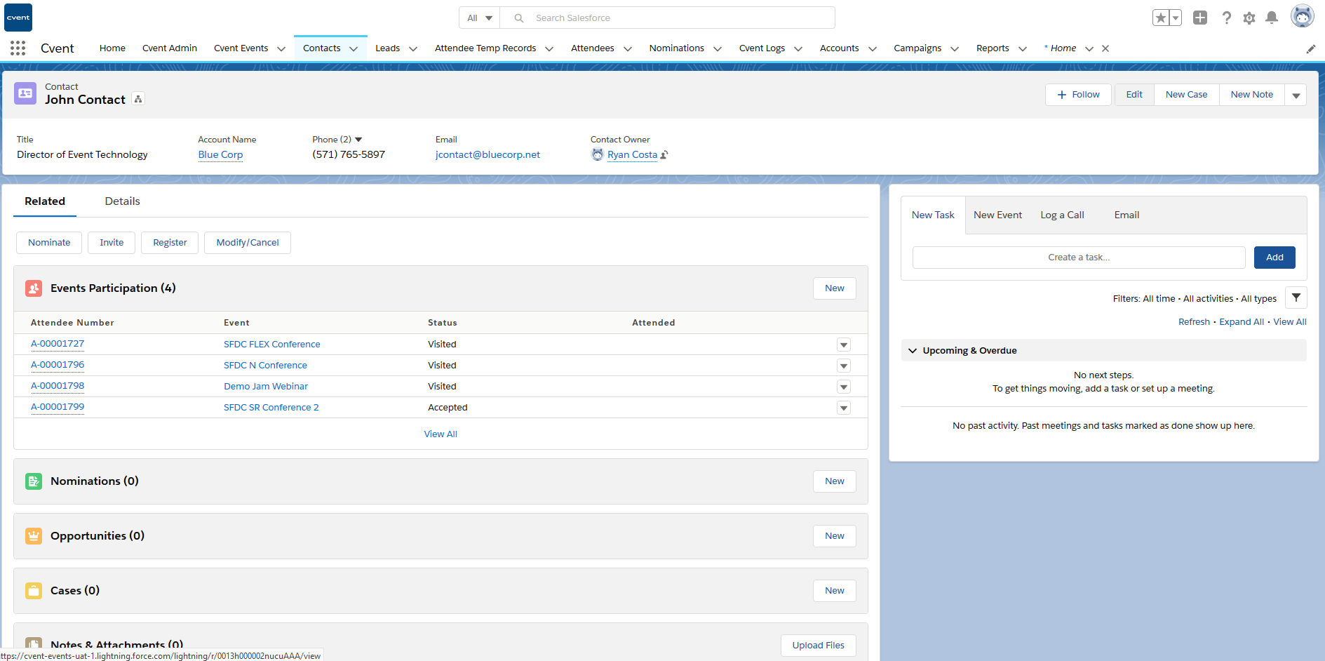 view event participation data