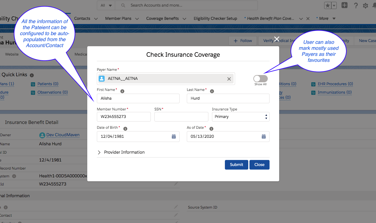 eligibility and insurance verification from more than 780 health payers