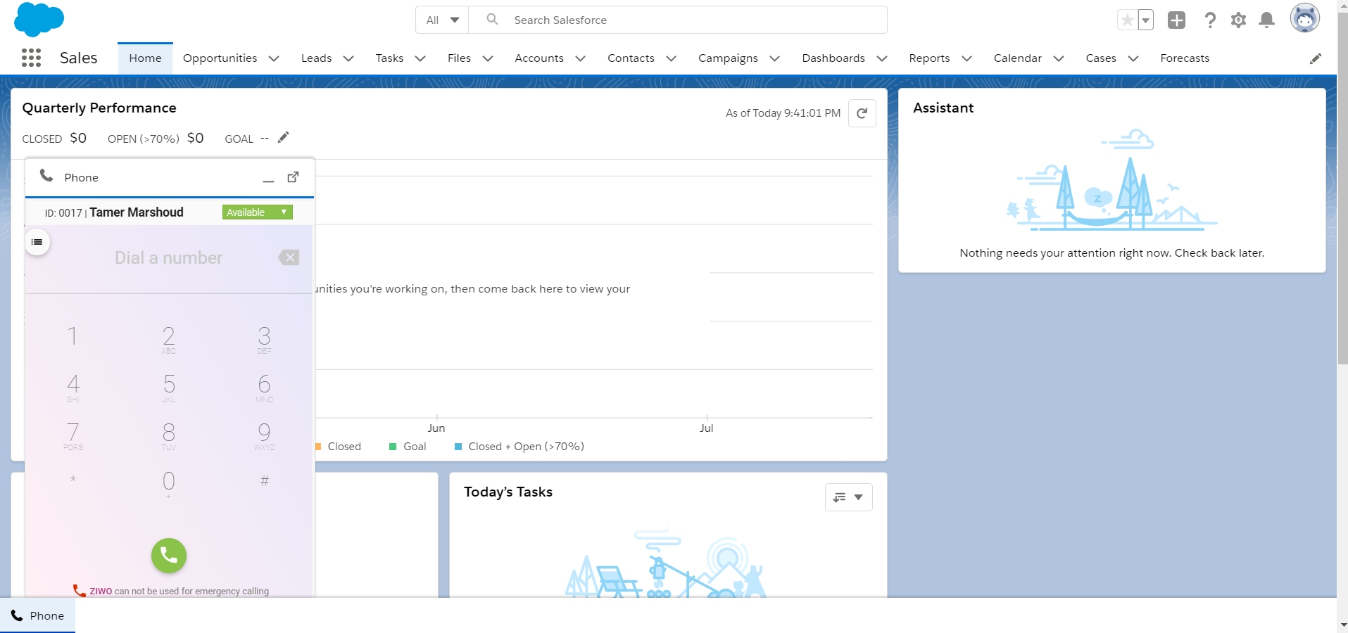 click to call feature