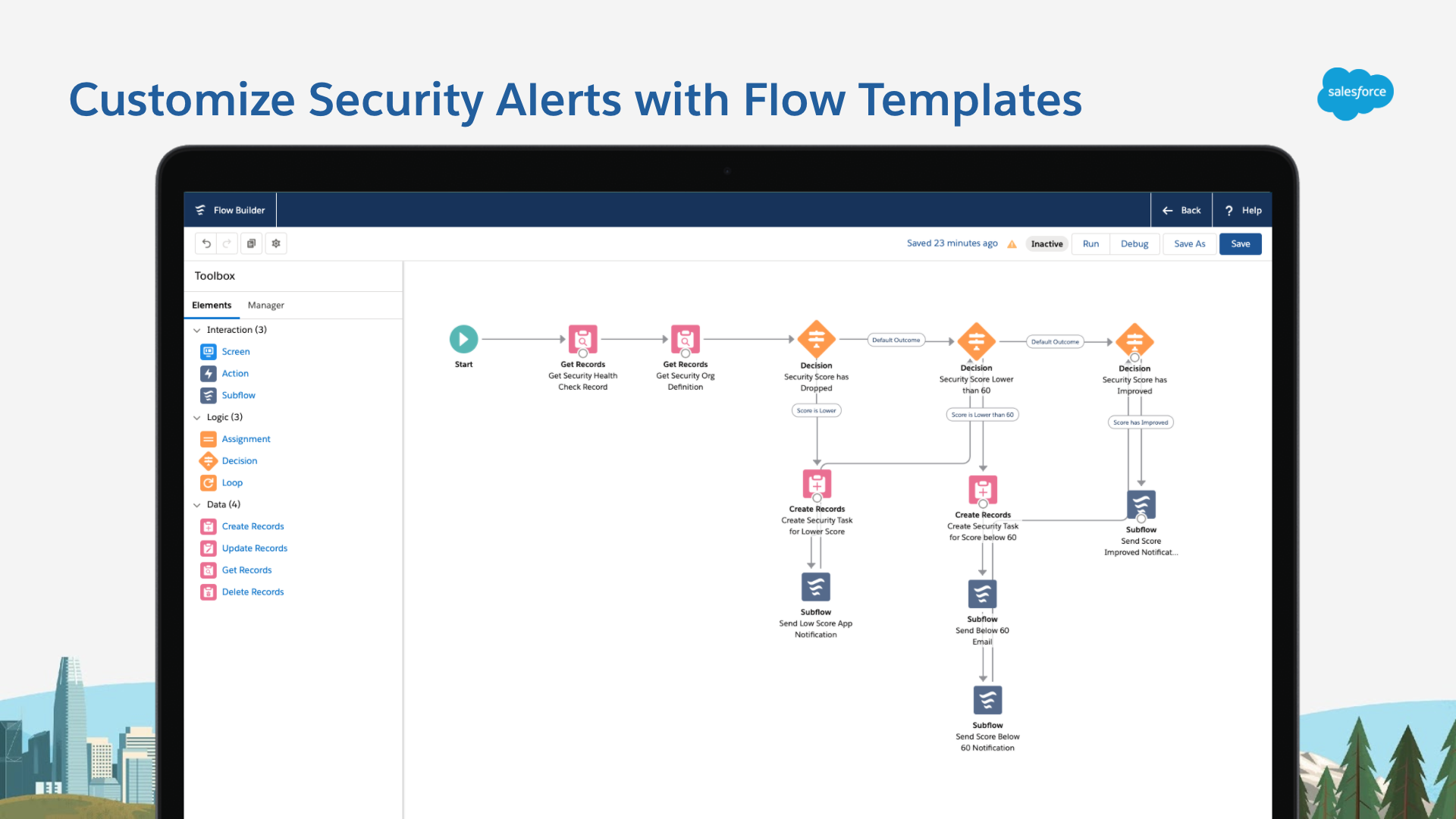 customize security alerts with flow templates