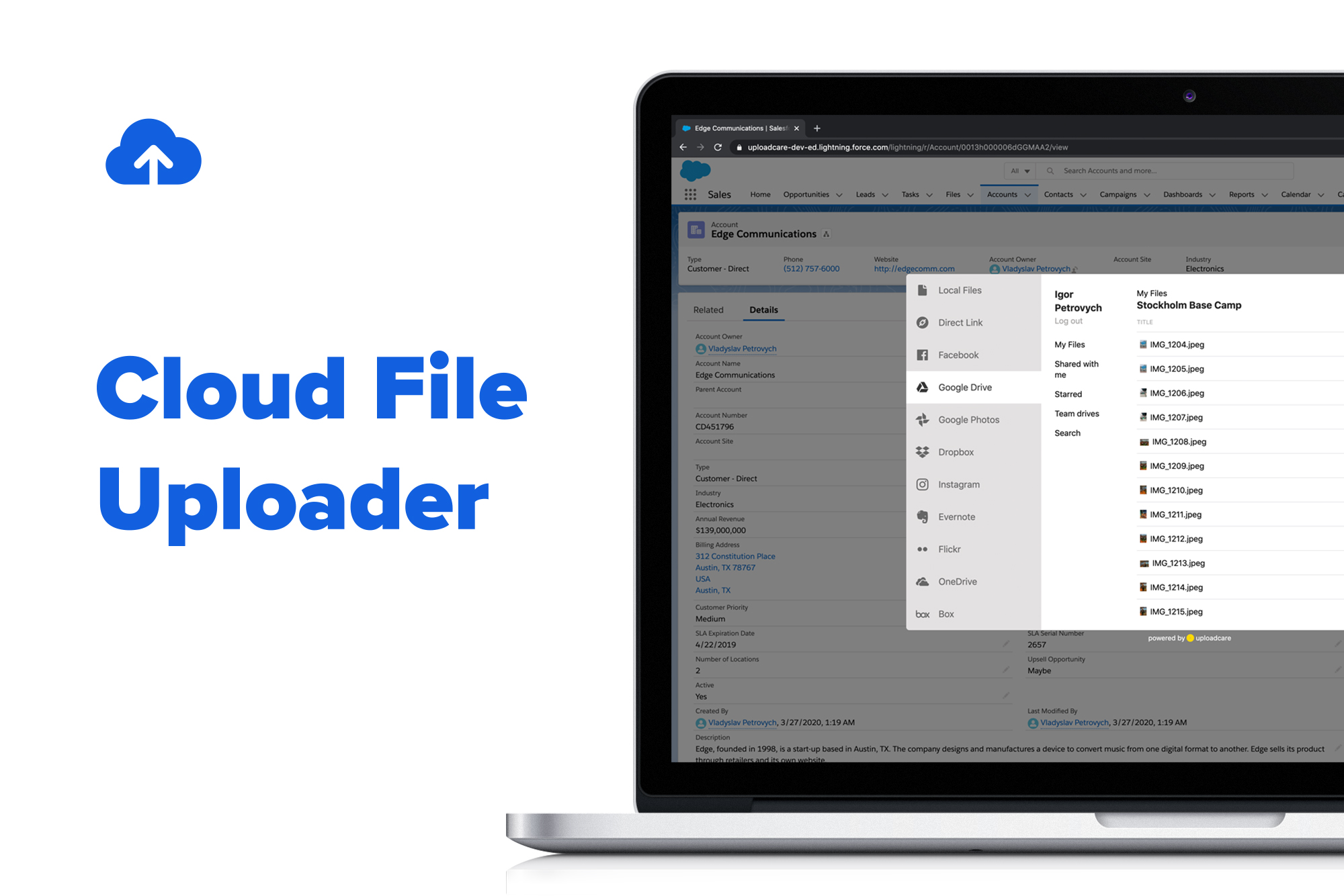 cloud file uploader upload files from multiples sources