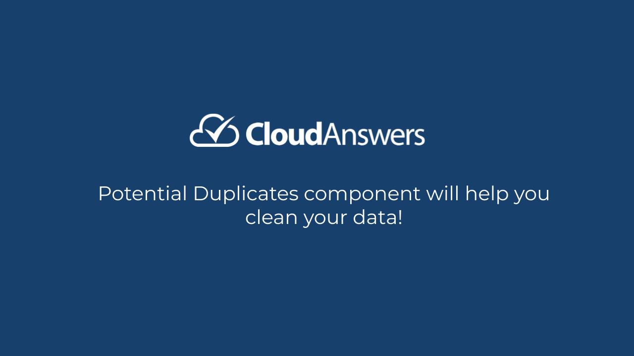 Clean Your Salesforce Data With Cloudanswers