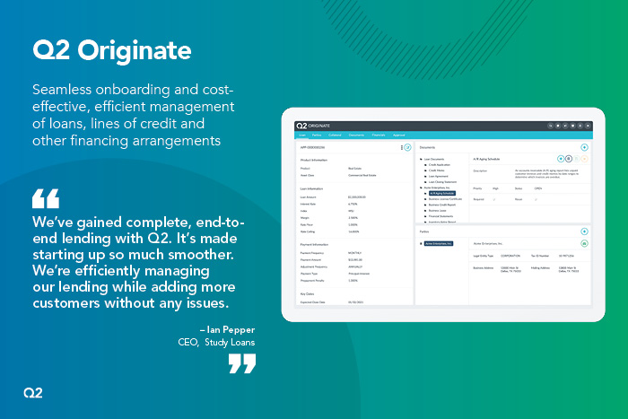 q2 originate offers seamless application onboarding and efficient ...