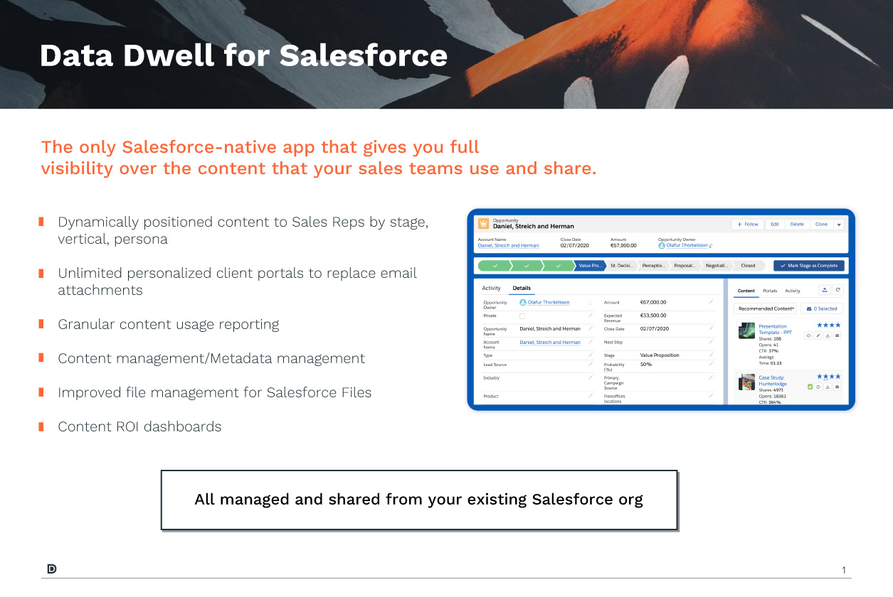sales enablement for full visibility on sales teams content sharing and usage native in salesforce