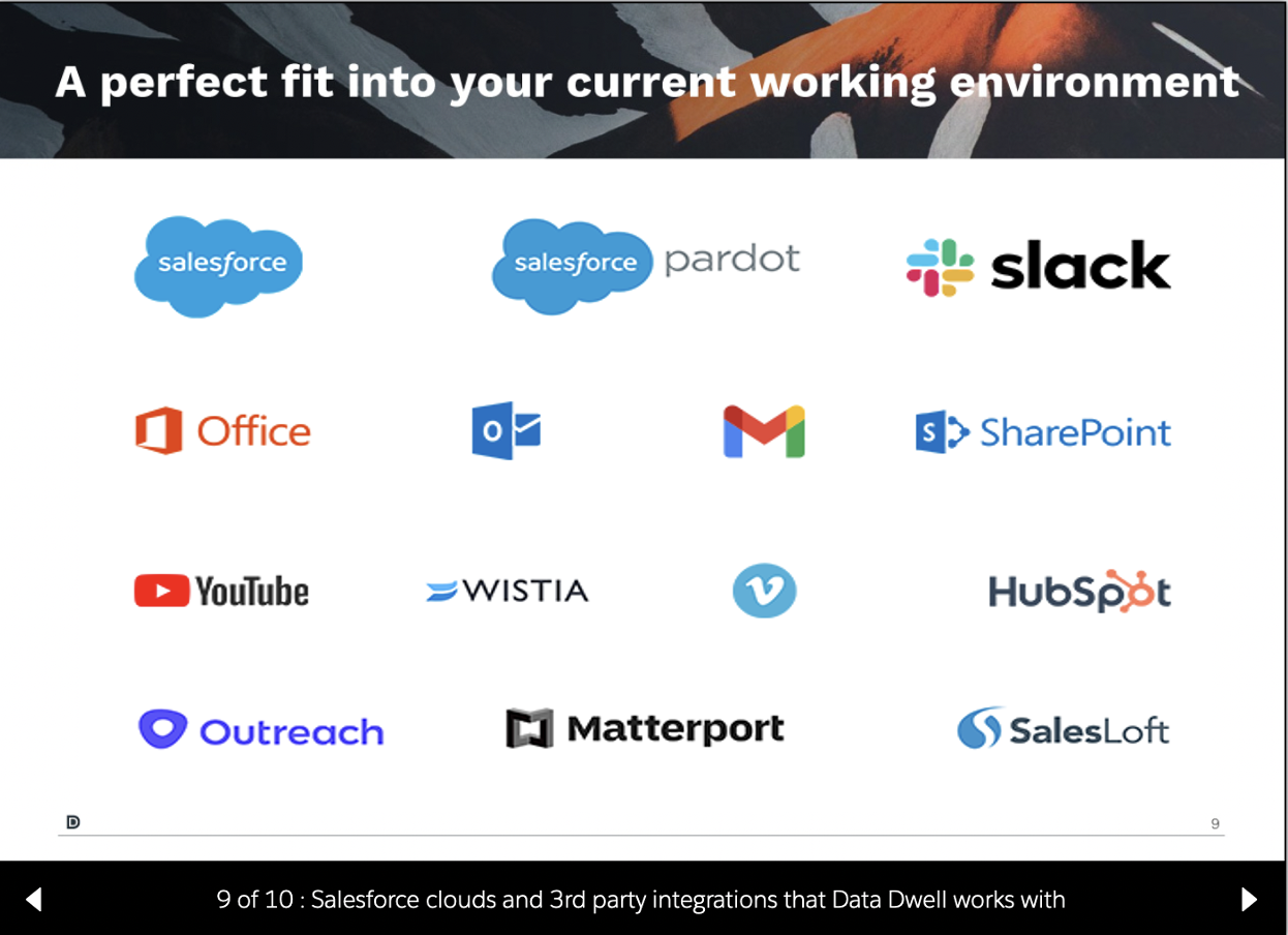 salesforce clouds and 3rd party integrations that data dwell works with
