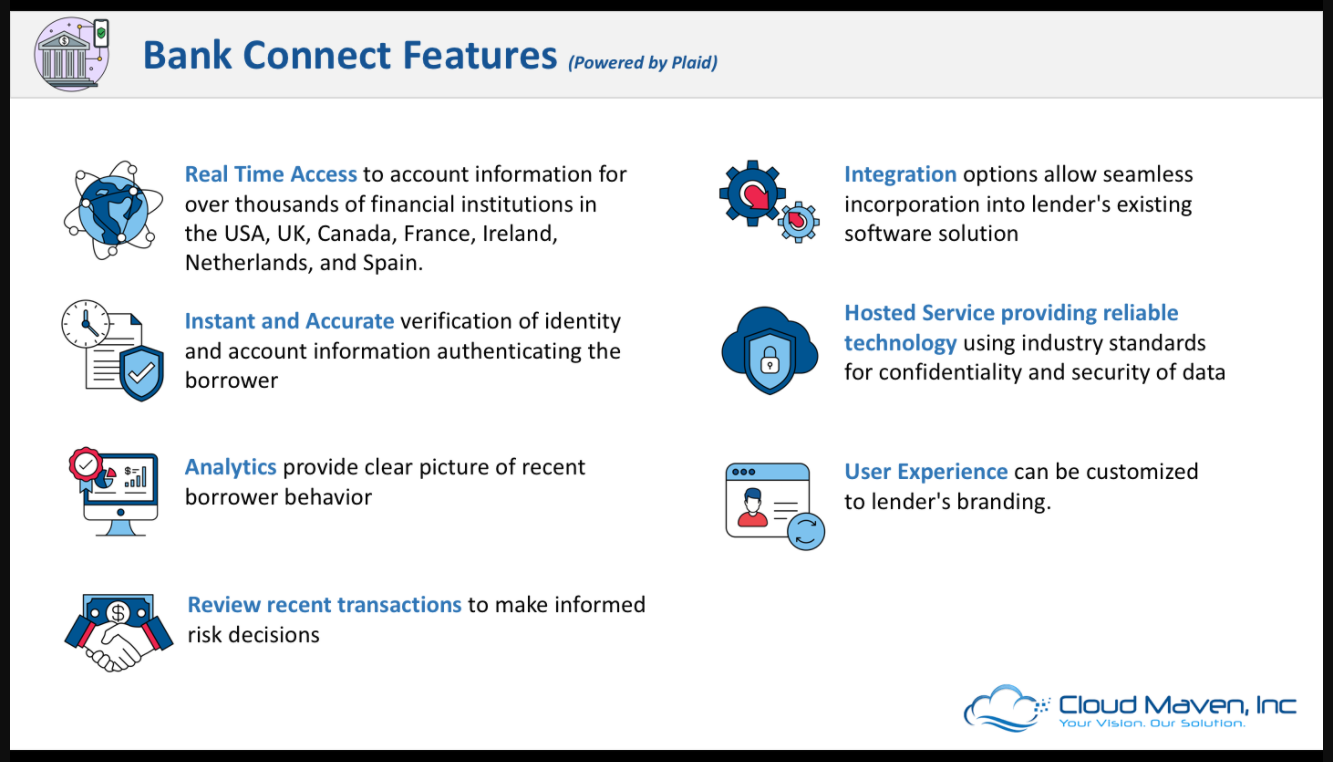 bank connect features powered by plaid