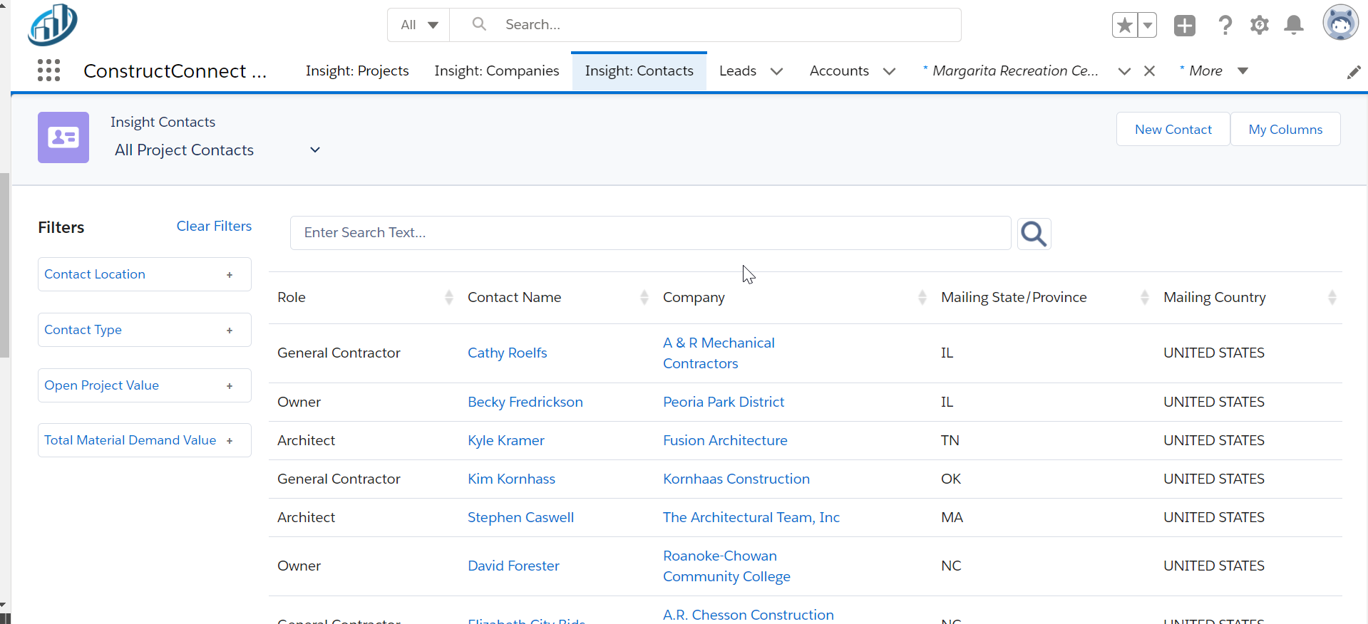 view project contact information directly within salesforce
