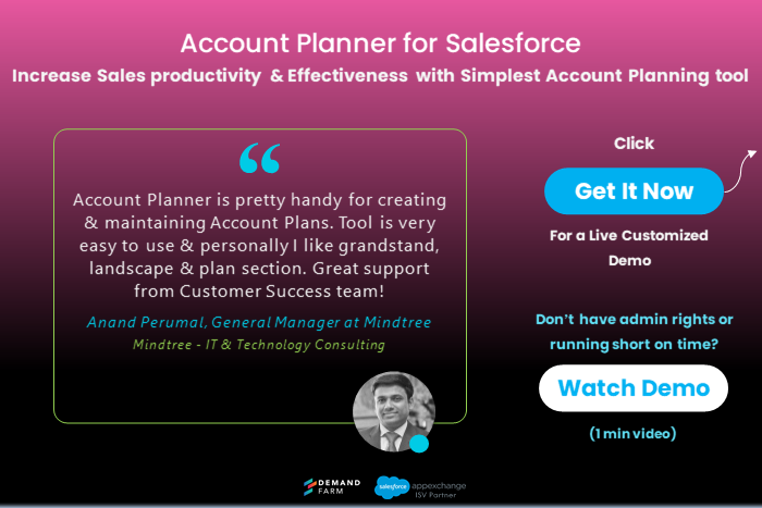 click watch demo to witness the power and simplicity of account planner