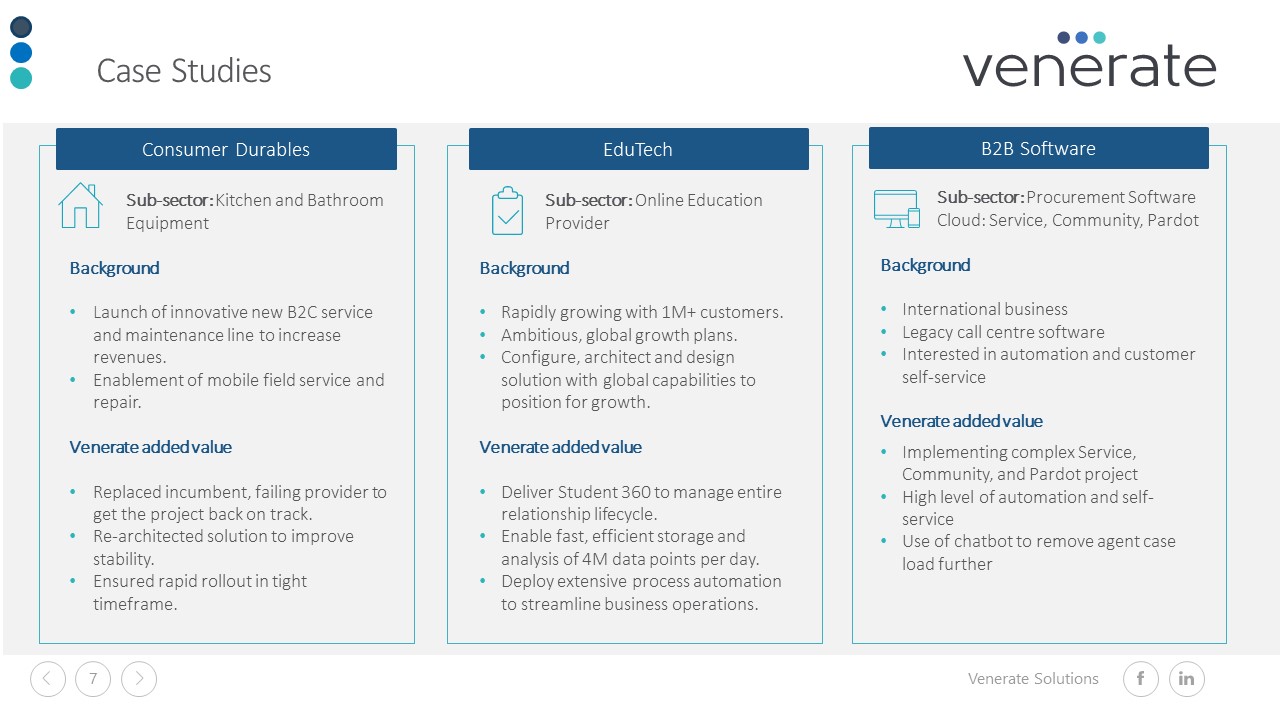 venerate s case studies