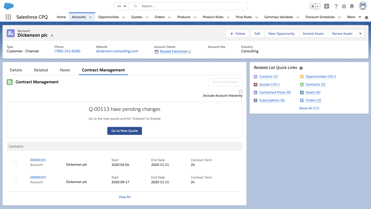 Salesforce CPQ - Cancel and Replace