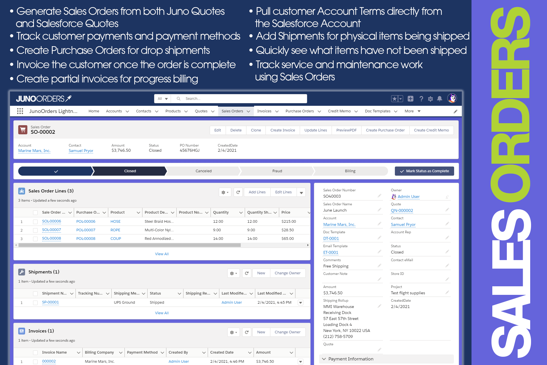 sales order are perfect for service sales leasing subscriptions ...