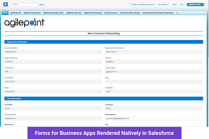 introduction to agilepoint nx for salesforce