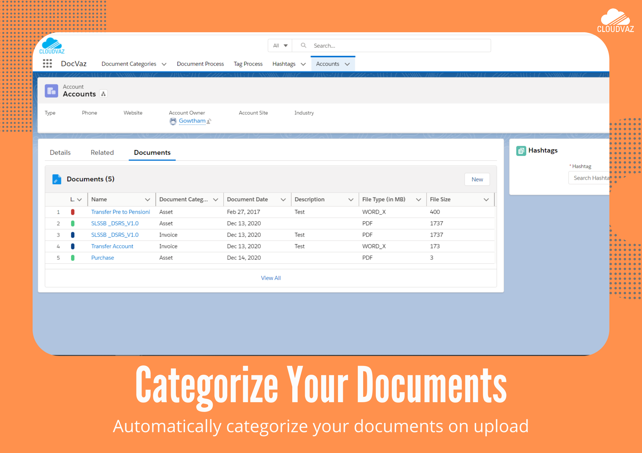 categorize your documents