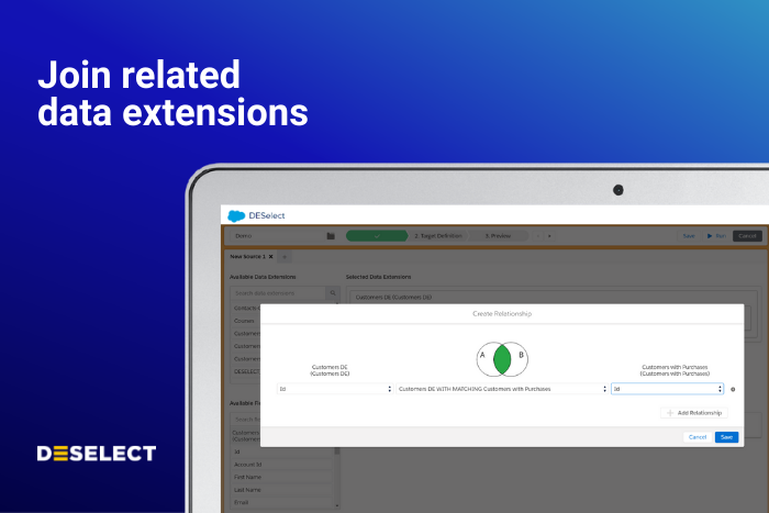 join related data extensions together