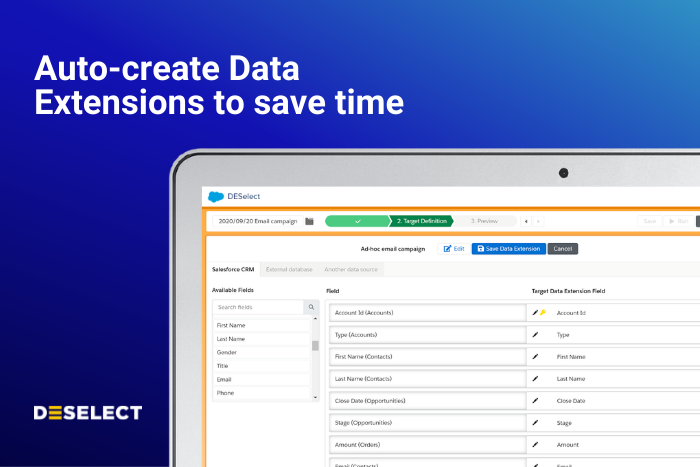 auto create data extensions to save time