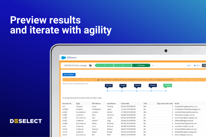 preview results and iterate in an agile way