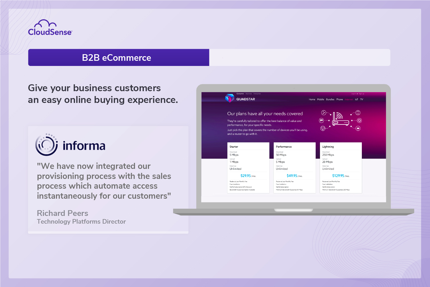cloudsense makes it easy for your business customers to buy