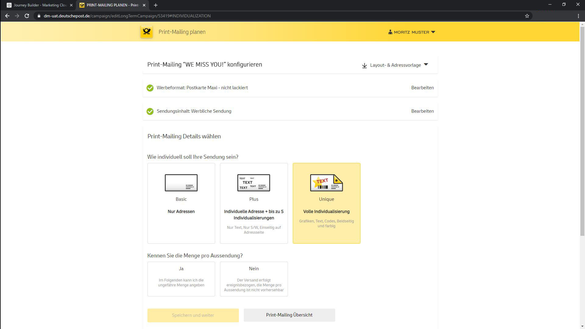 print mailing automation degree of customization