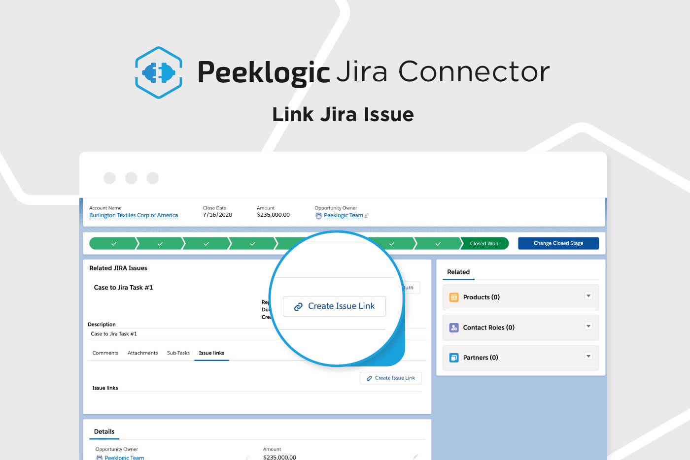 link jira issues within salesforce