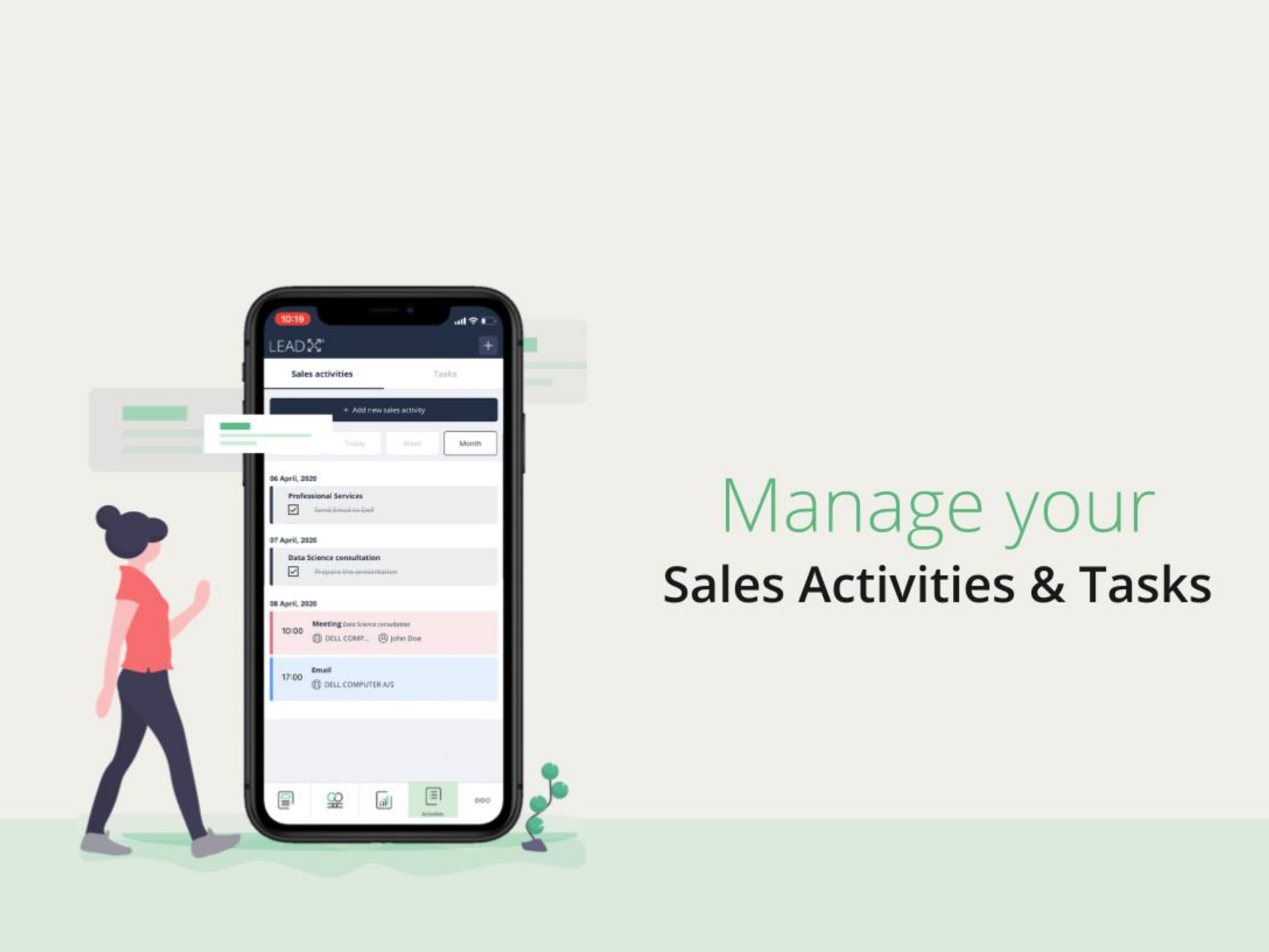 manage sales activities and tasks