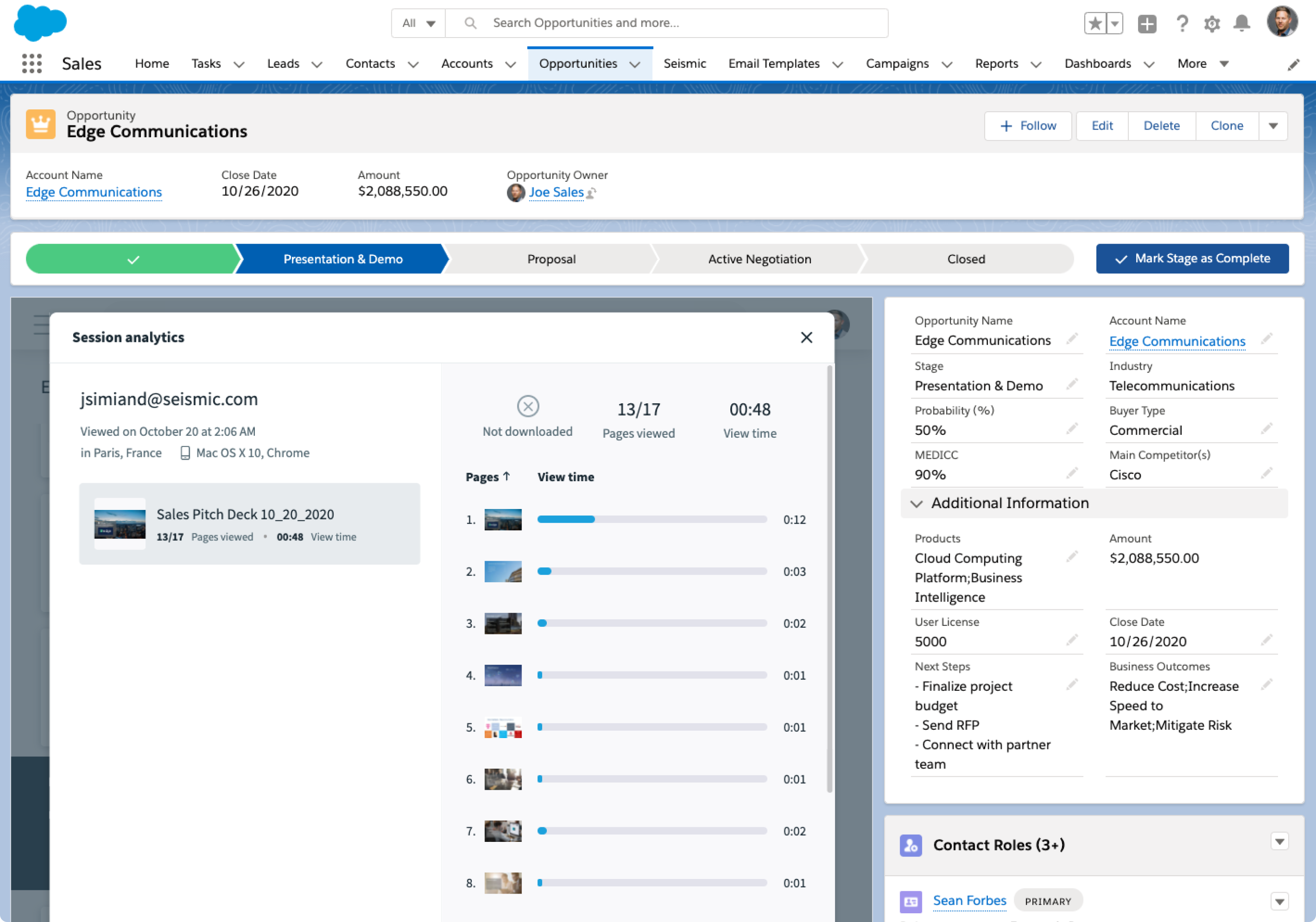 gain clear insights into what content is resonating for each opportunity