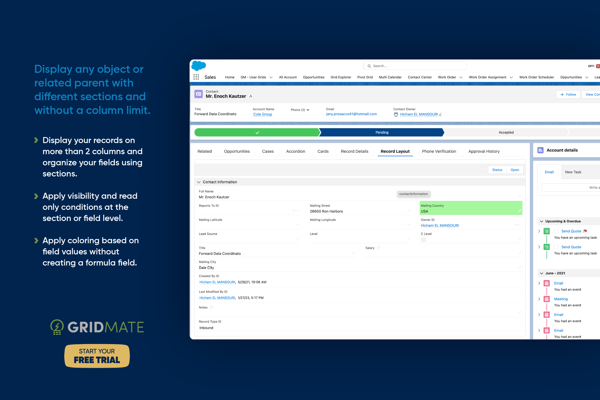 dynamic record layout