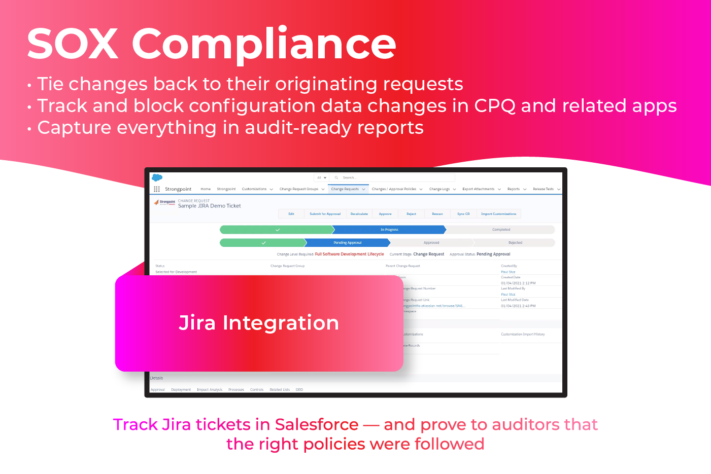 build controls to monitor changes to access metadata cpq pricing rules ...
