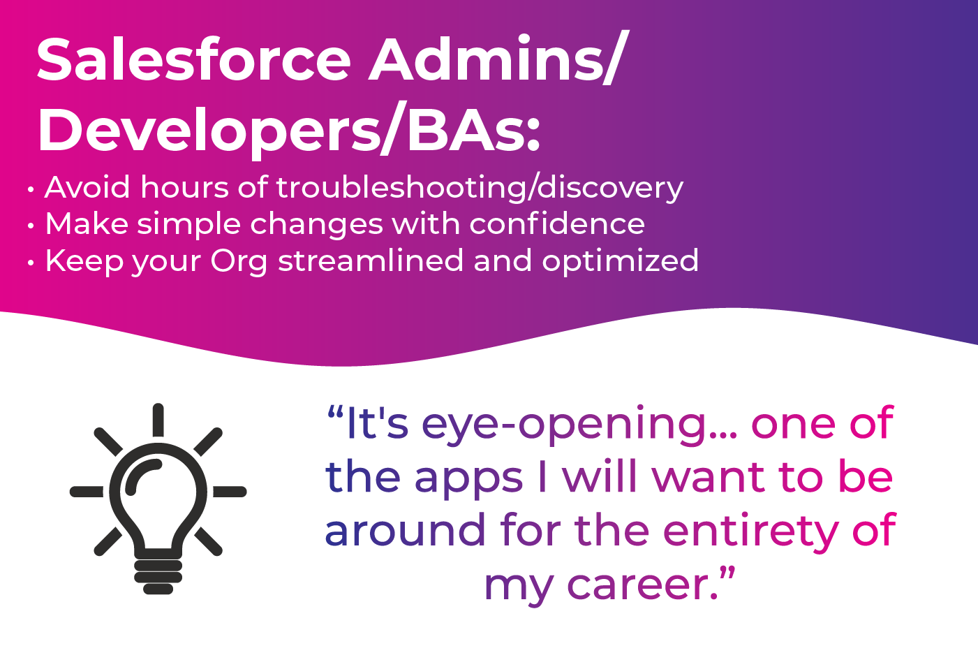 the only native salesforce app that catalogs 100 types of metadata inc ...