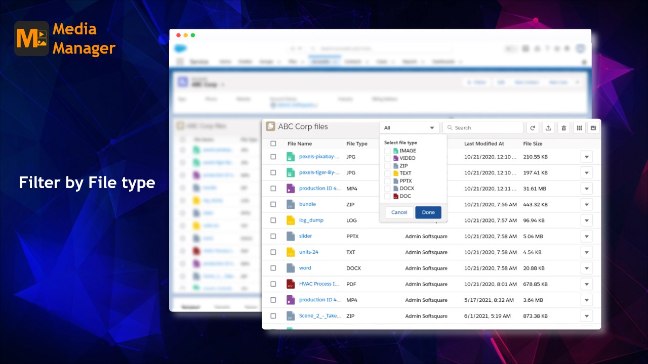 Media Manager – Preview and manage all your files in one place
