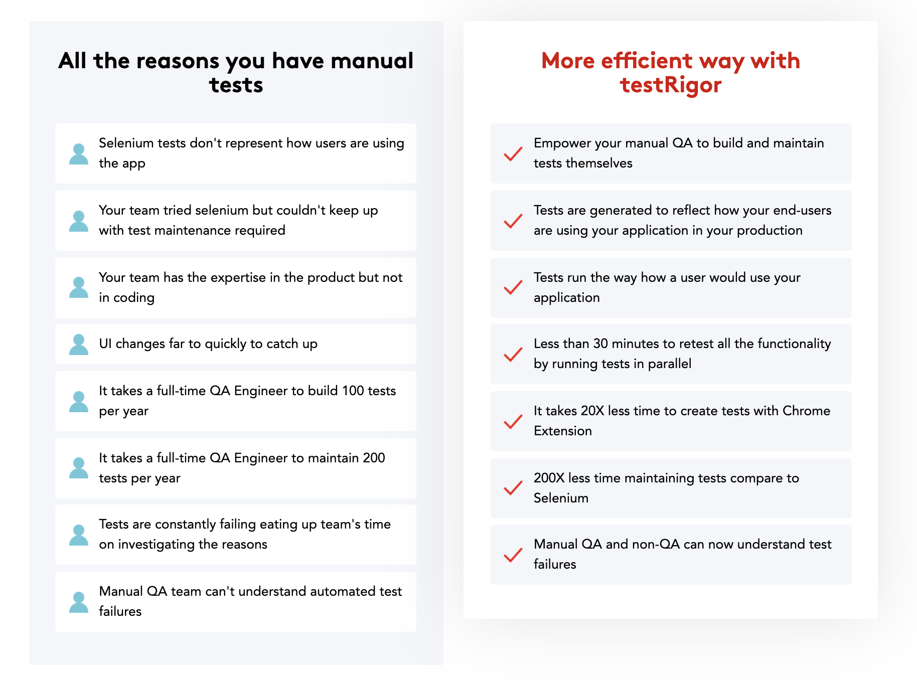 legacy testing vs testrigor