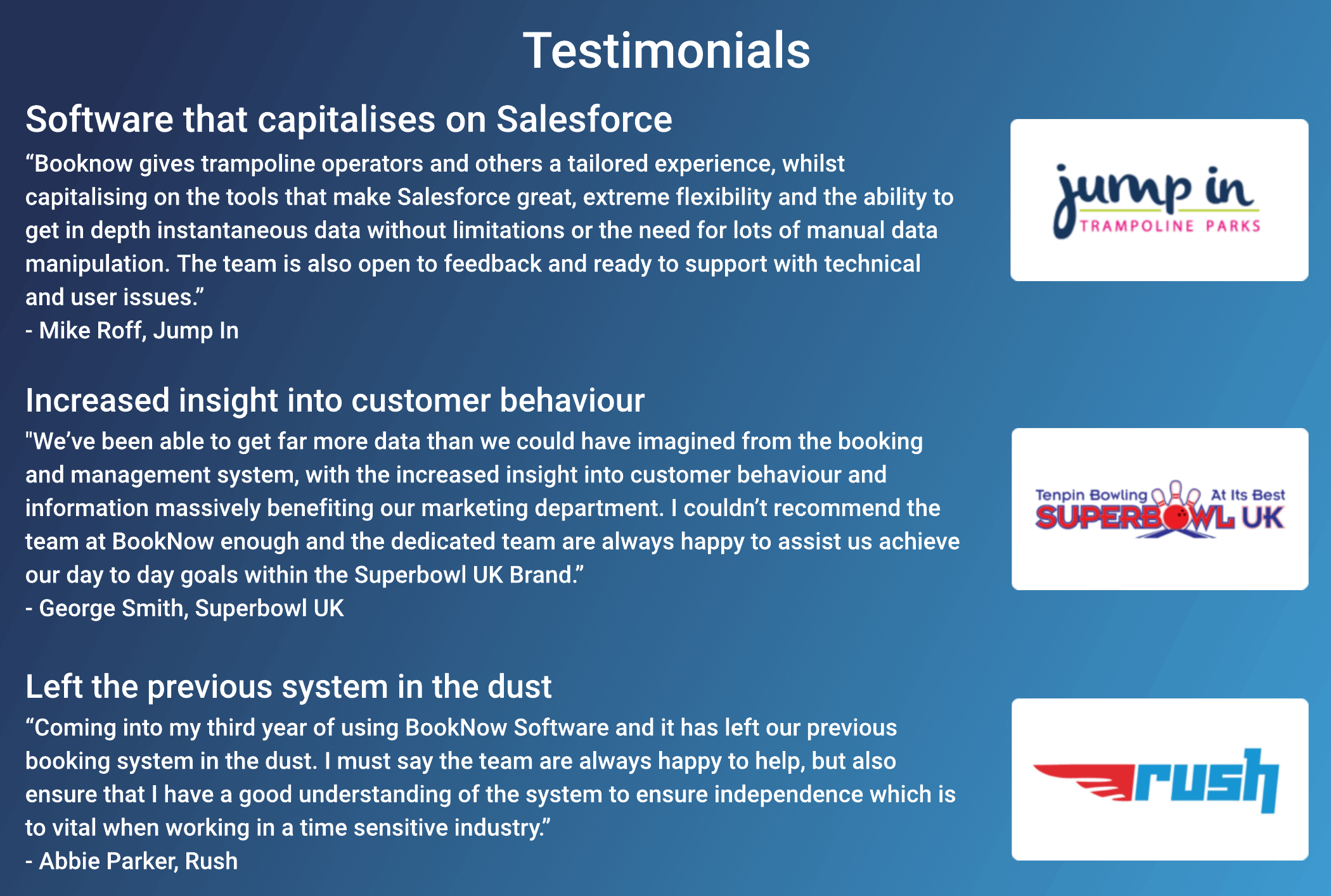 here are what just a few of our customers have to say