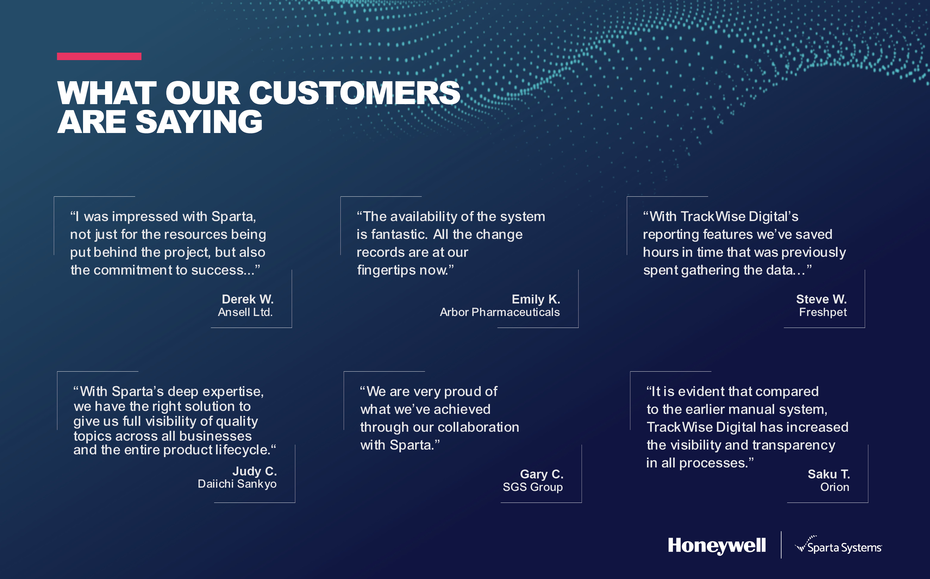 what our customers are saying