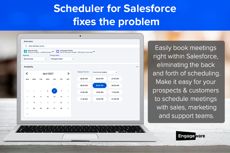 easily book meetings right within salesforce or share one click ...