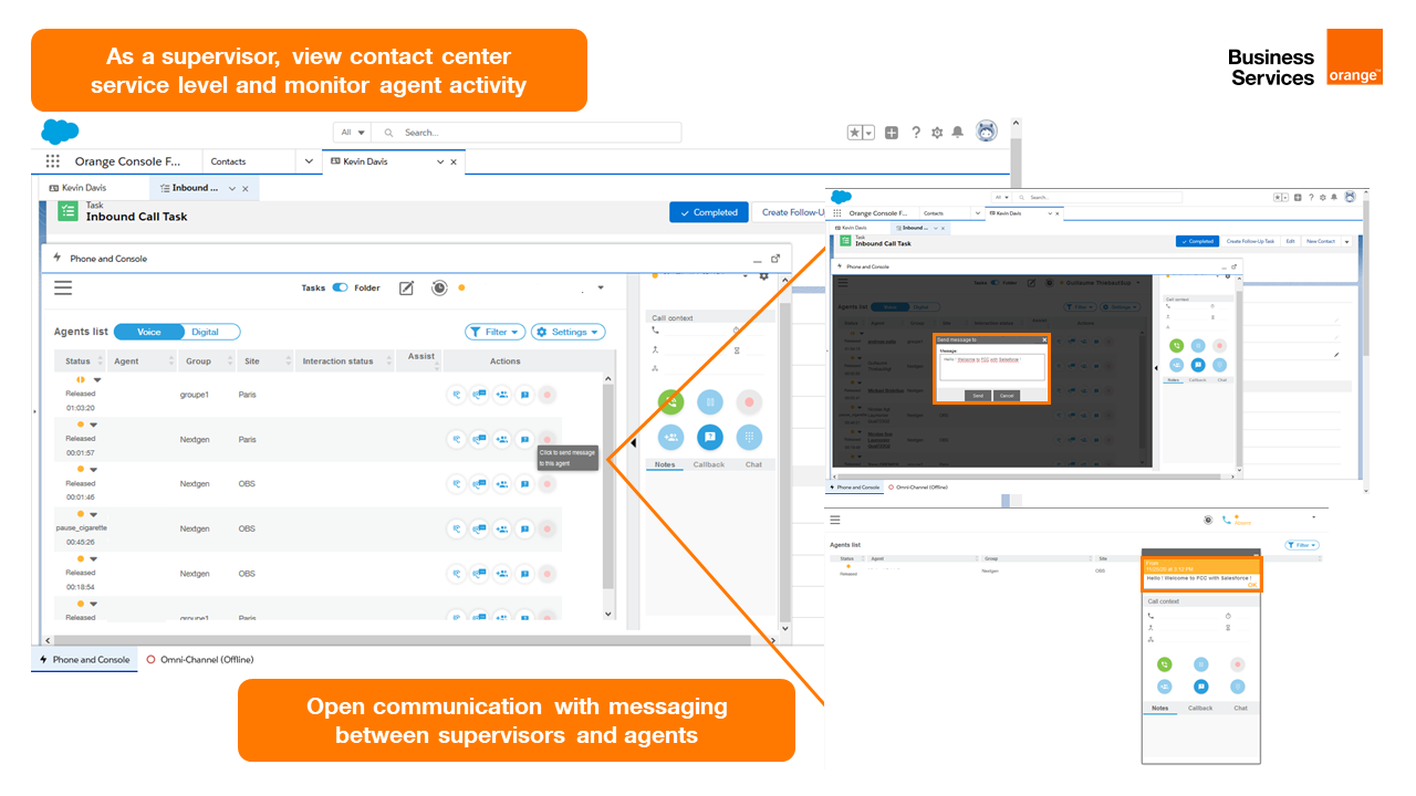 customizable supervisor console directly within salesforce