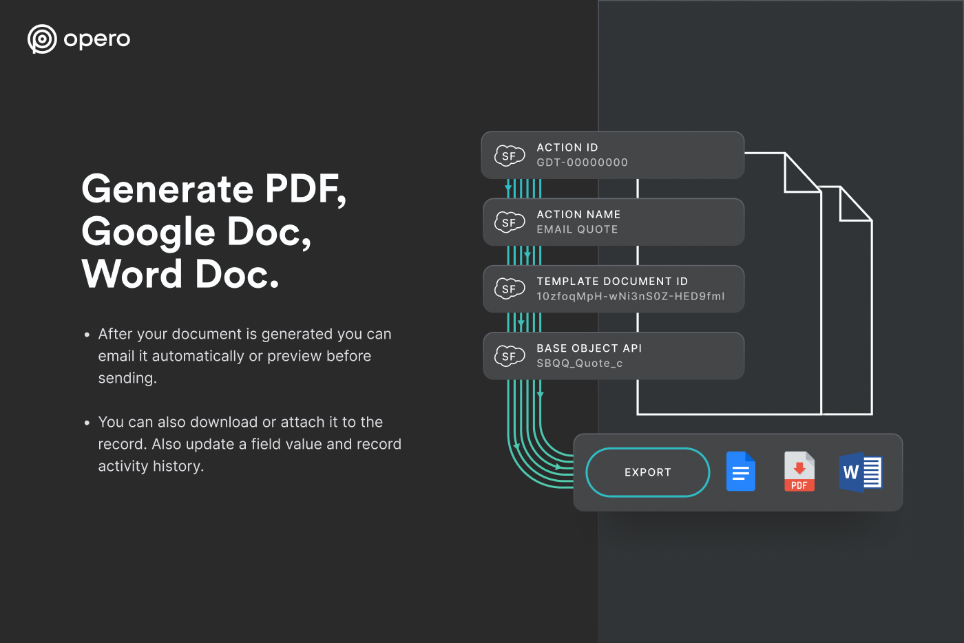 opero documents automatic document generation from your data