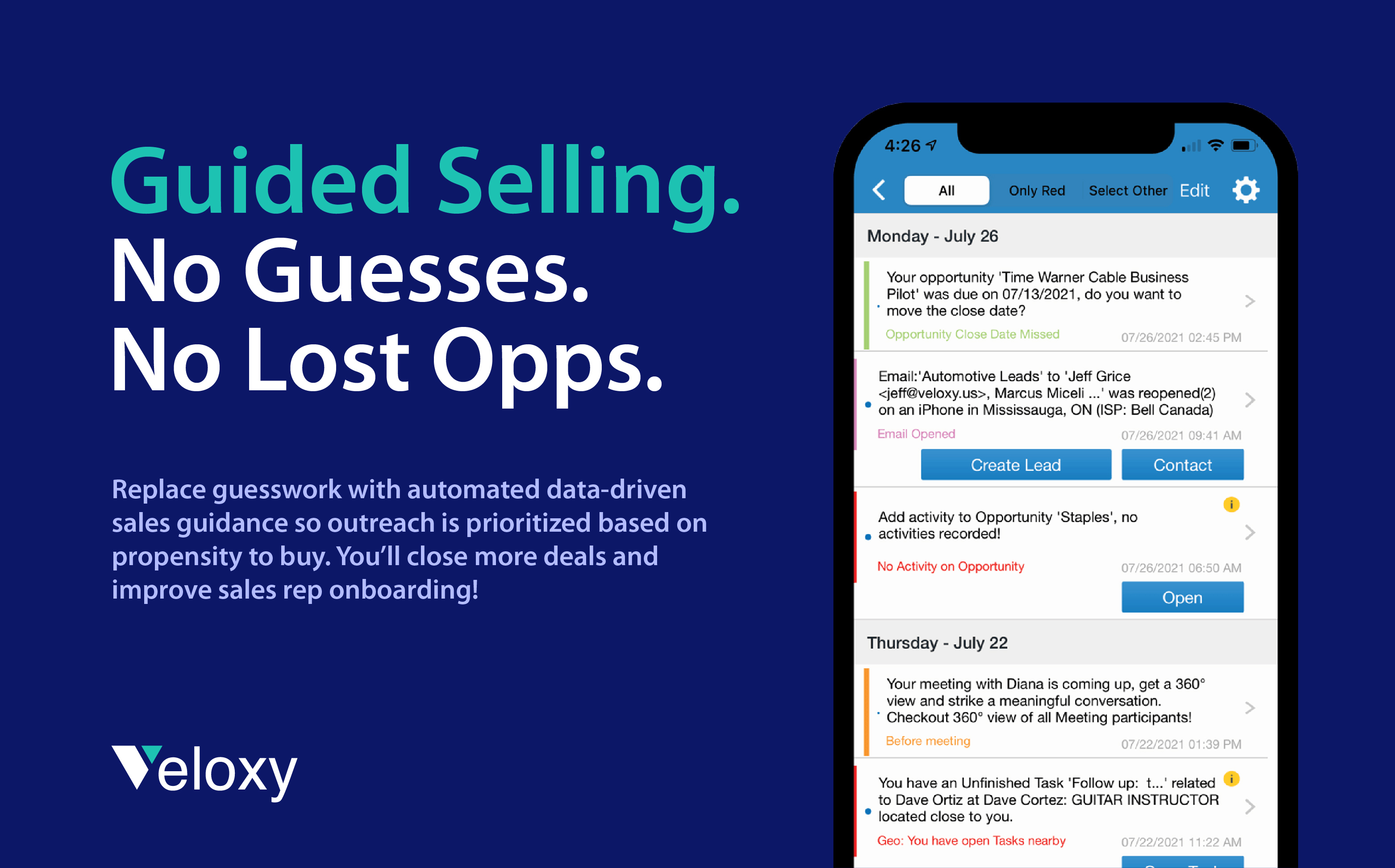 guided selling no guesses no lost opps