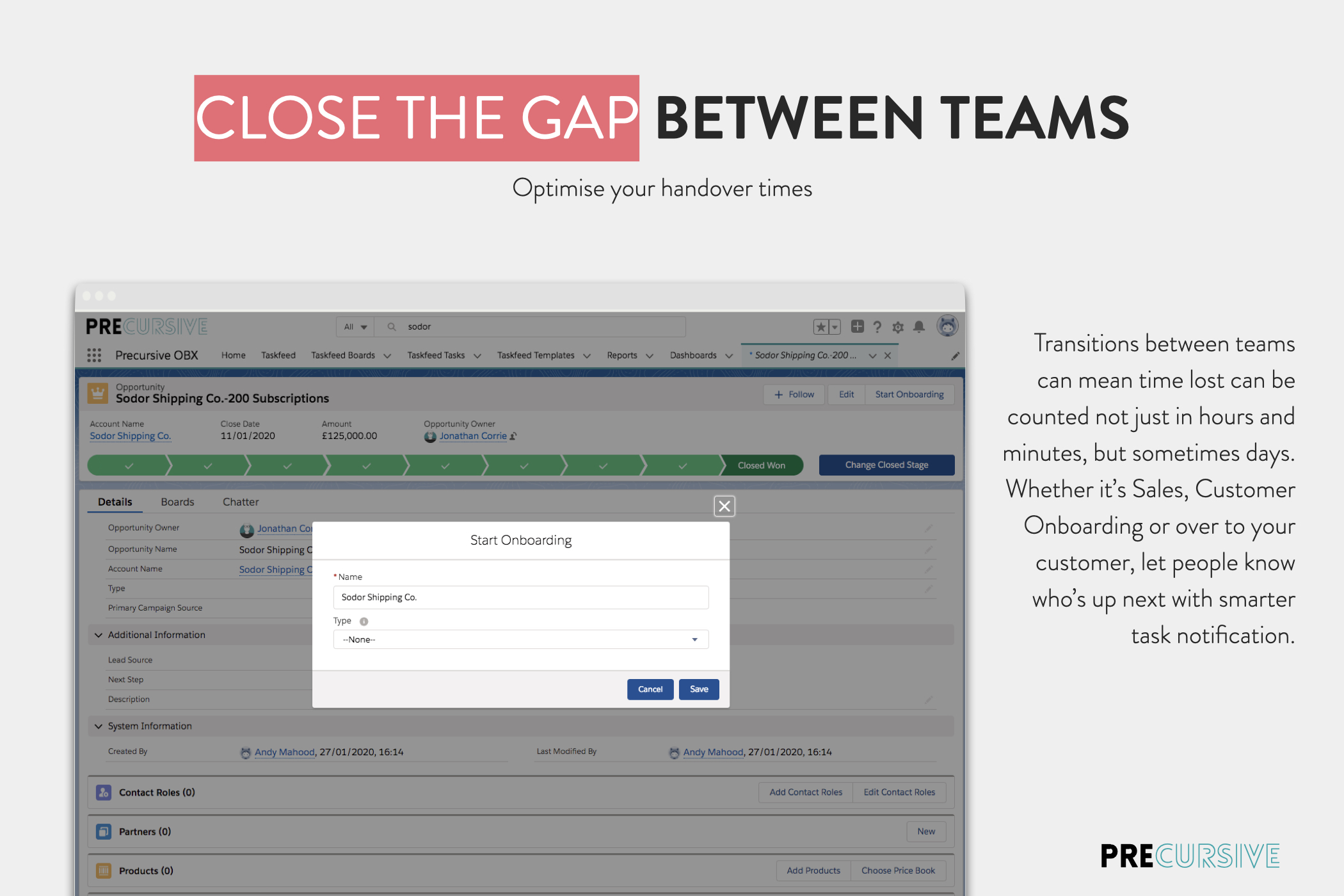 optimize your customer onboarding handovers