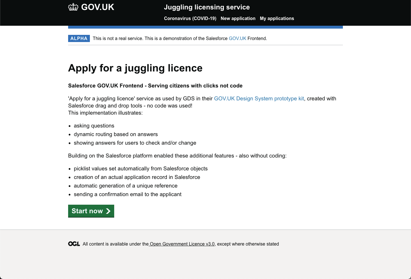 create uk government services with clicks not code gds juggling license ...