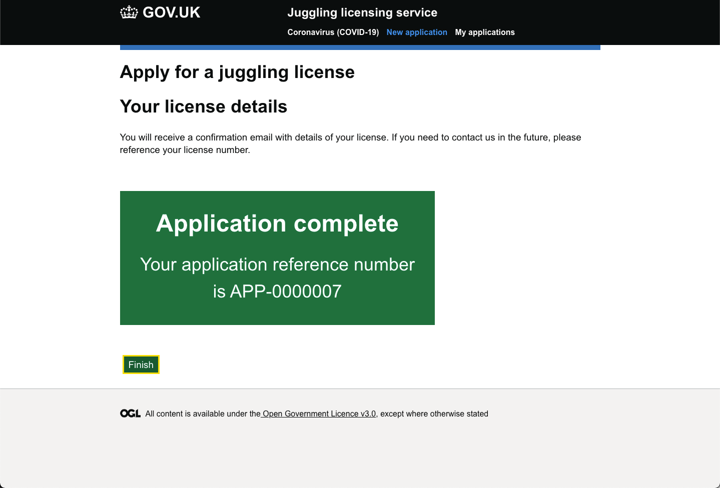 success message with reference data from successfully saved salesforce ...