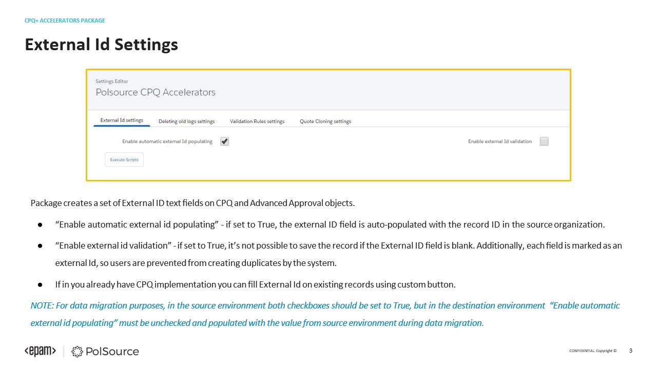 external id functionalities