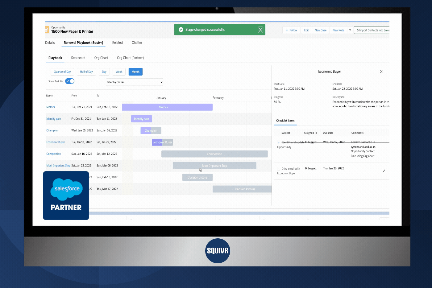 map and track your plan of success within salesforce