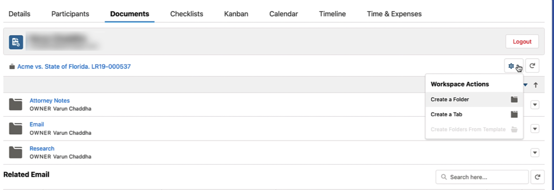 adding the imanage component to your workspace