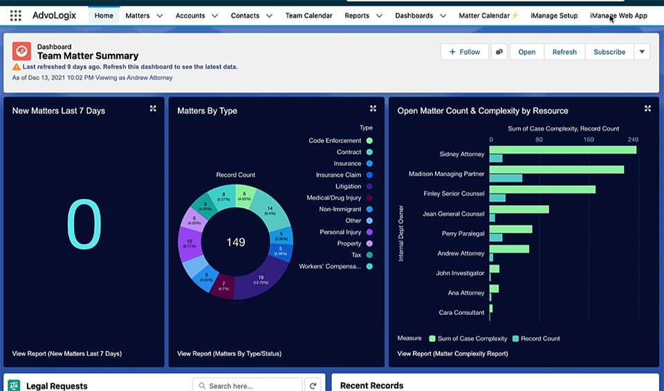 accessing imanage web app from salesforce