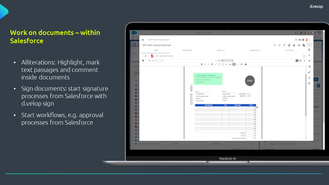 view all relevant documents at salesforce objects