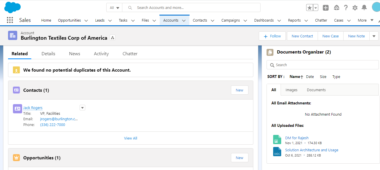 component on record page