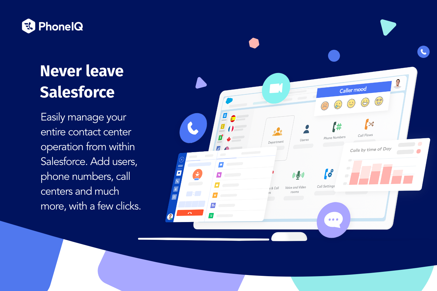 easily manage your contact center operation without ever leaving salesforce