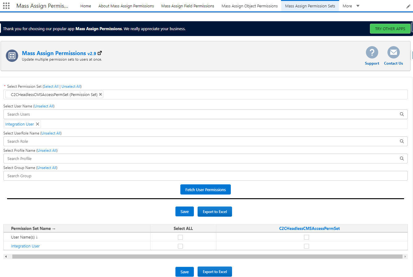 mass assign permission sets lightning experience